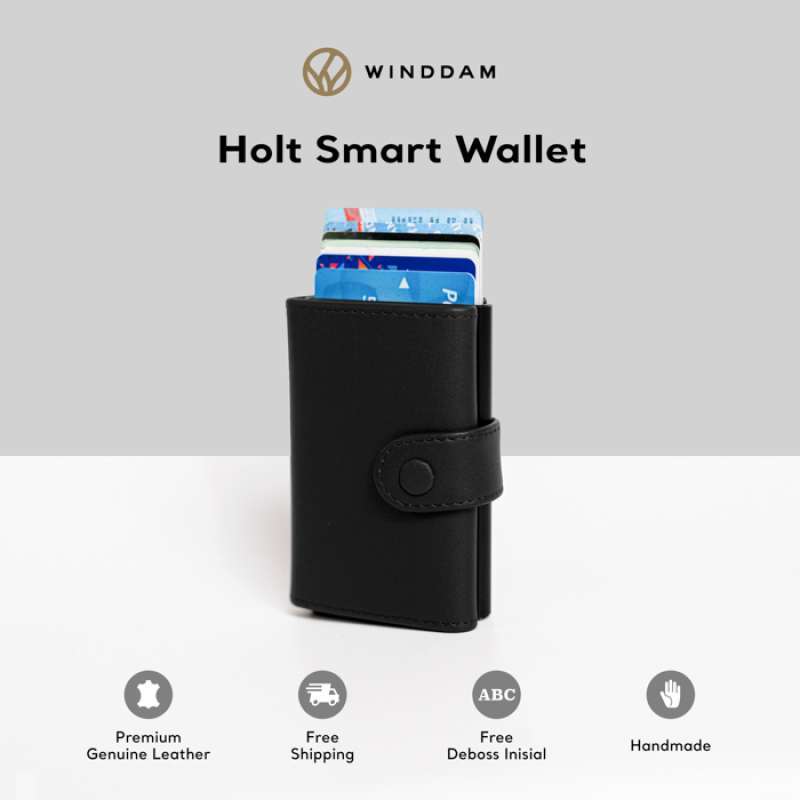 Jual Winddam - Smart Pop Up Wallet / Dompet Kartu Anti Rfid Kulit ...