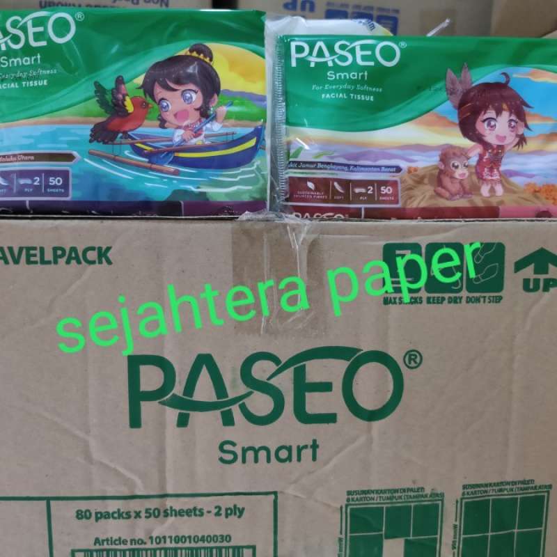 Promo Tisu tissue Paseo travel pack 50 sheet facial smart 1 dus Diskon ...