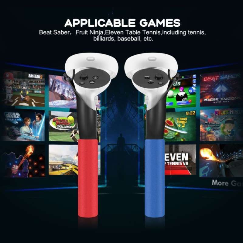 Promo Esimen Oculus Quest 2 Controller Extended Grip Case Beat Saber ...