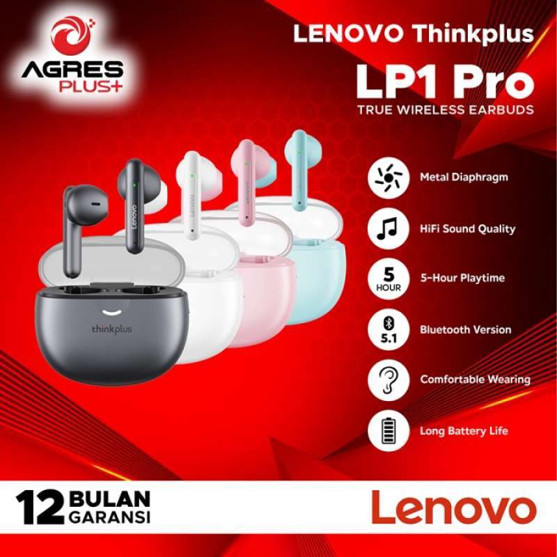 Promo LENOVO Thinkplus LP1 Pro TWS Bluetooth 5.1 Earphone Headset HiFi ENC Diskon 33% di Seller ...