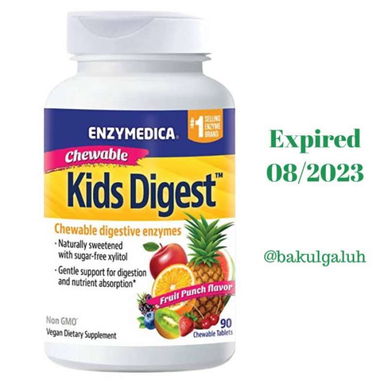 Jual Suplemen Anak Enzymedica Chewable Kids Digest 90 Kapsul Fruit ...