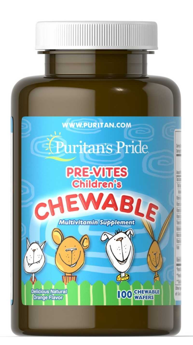 Promo Puritan's Pride Pre-Vites Children's Chewable Multivitamin untuk ...