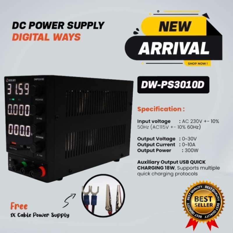 Promo POWER SUPPLY DIGITAL WAYS DW PS3010D 30V 10A ORIGINAL Diskon 9% di Seller NEINA STORE ...