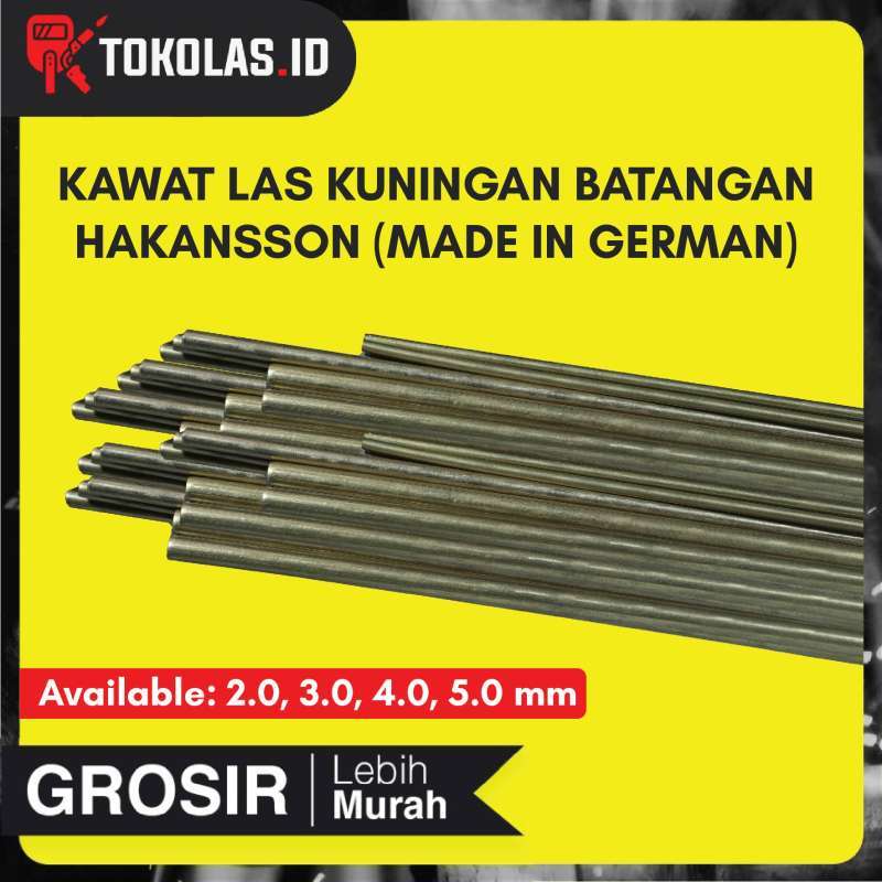 Jual 4 Batang Kawat Las Kuningan 4.0 Mm Made In Germany Hakansson ...