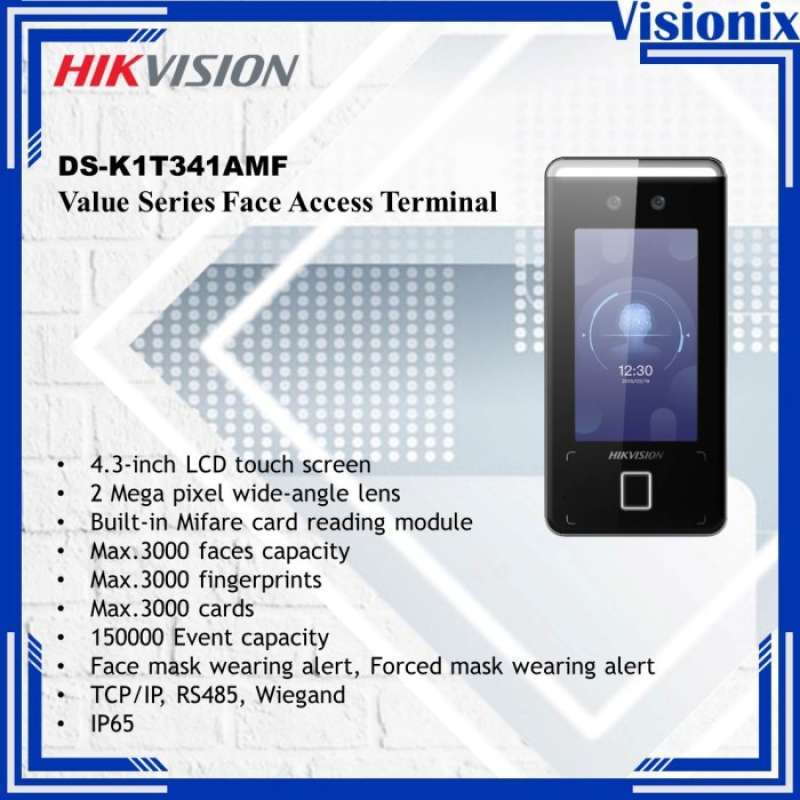 Promo PAKET ACCESS CONTROL FACE RECOGNITION HIKVISION DS-K1T341AMF - DR ...