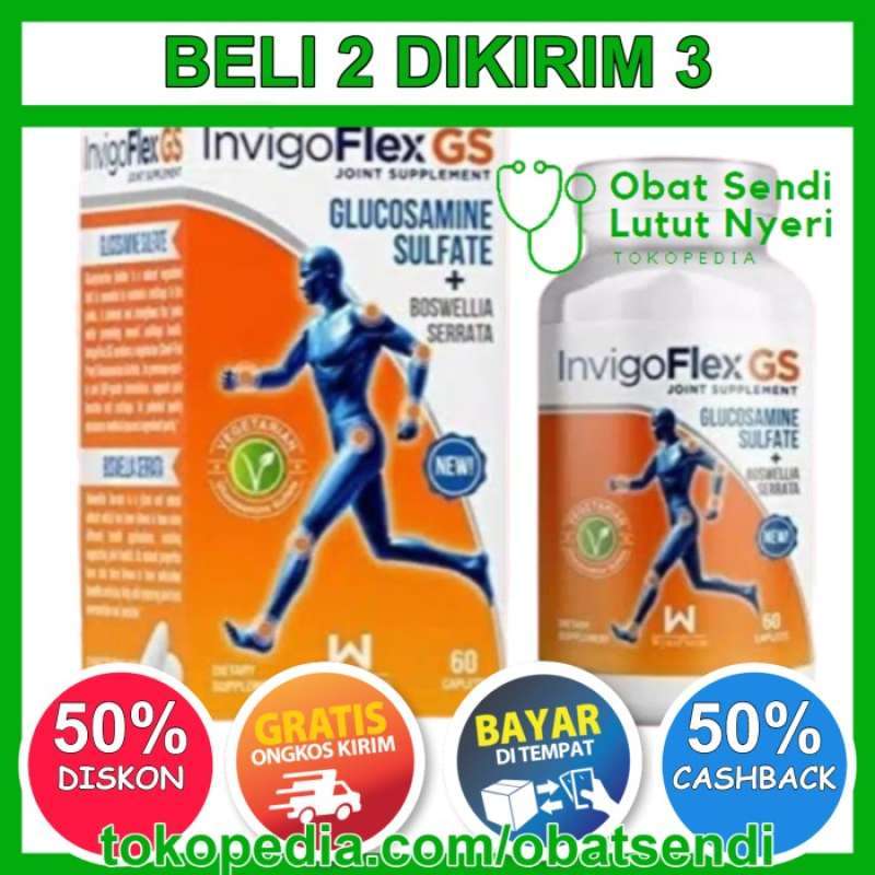 Promo [BELI 2 DIKIRIM 3] INVIGOFLEX GS Obat Tulang Nyeri Sendi Diskon ...