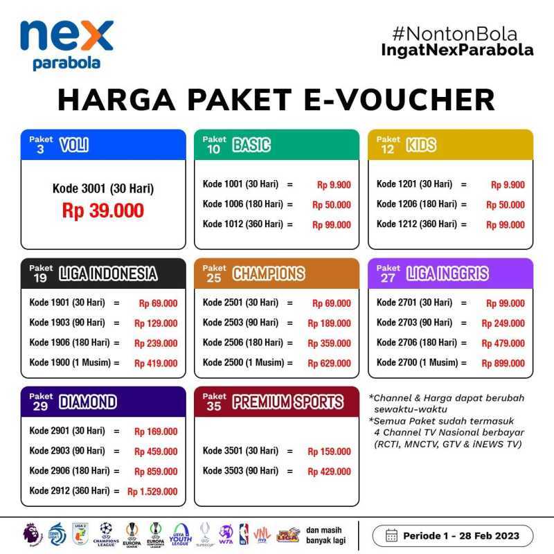 Jual Voucher Nex Parabola Dan Matrix Garuda Liga Inggris 6 Bulan Di ...