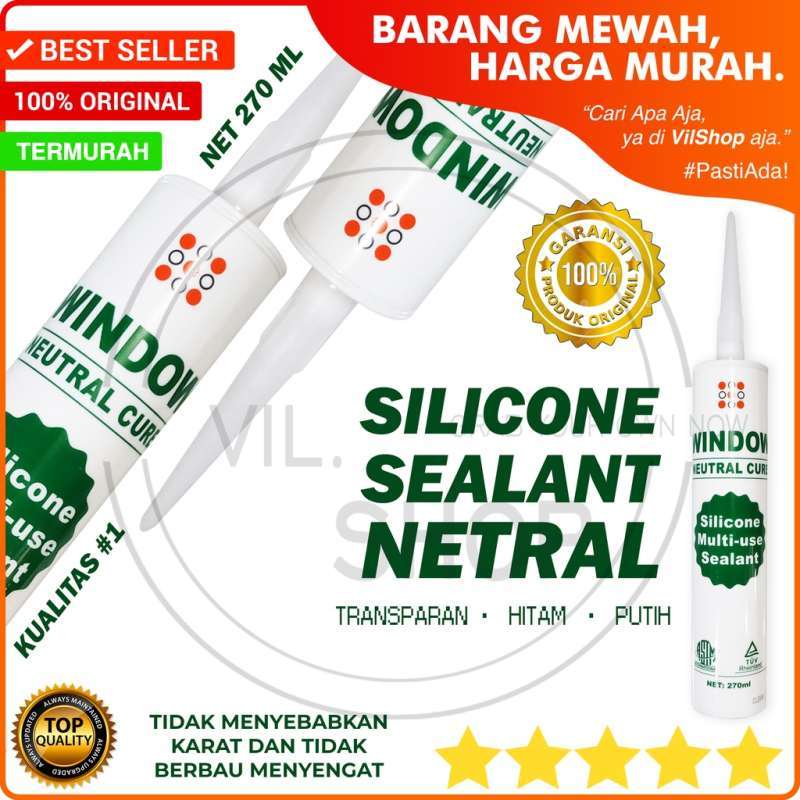 Jual SILICONE SEALANT NETRAL CURE NON-ACID SILIKON WINDOW GRH 270 ML ...
