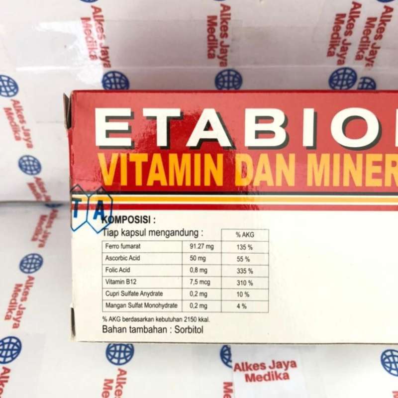 Jual Etabion Box Isi 10 Strip @ 10 Tablet - Vitamin Dan Mineral Di ...
