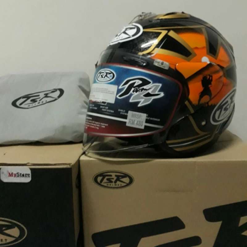 Promo Helm Tsr Ram 4 Helm Copy Arai Motif Black Samurai Diskon 23% Di ...