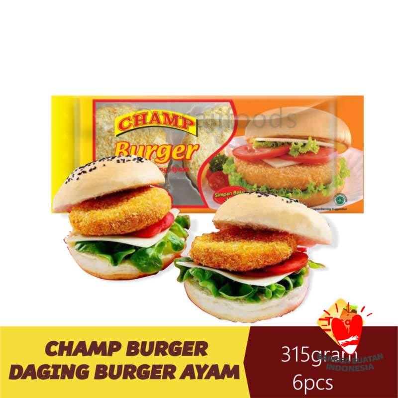 Jual Champ Burger / Burger Daging Ayam 315 Gram Isi 6 Pcs Halal Di ...