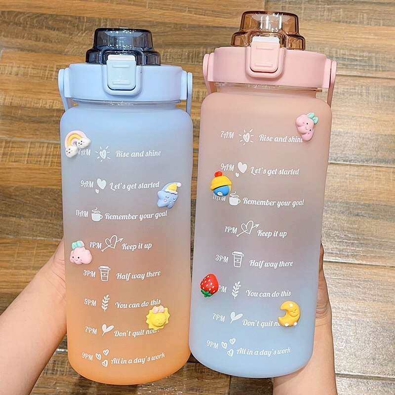 Jual Tumbler Botol Minum Motivasi Jumbo Tritan 2000ml /2 Liter Water Bottle Di Seller Homedesign ...