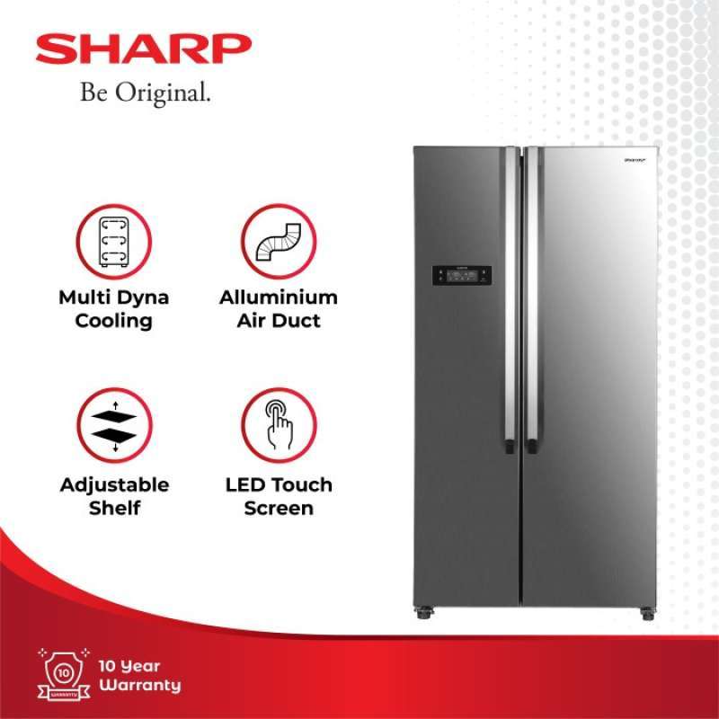 Jual Sharp Kulkas Side by Side Series SJIS60MSL Inverter Compressor di ...
