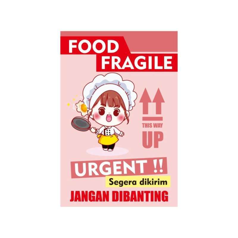 Jual Sticker Fragile Food Fragile Cuttingsticker/stickercustom - Jangan ...