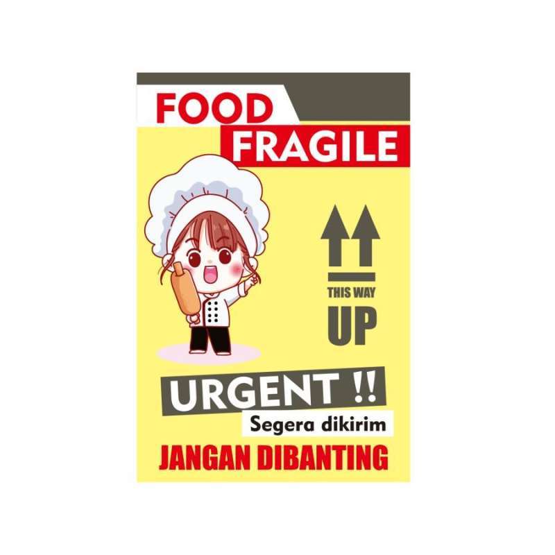 Jual Sticker Fragile Food Fragile Cuttingsticker/stickercustom - Jangan ...