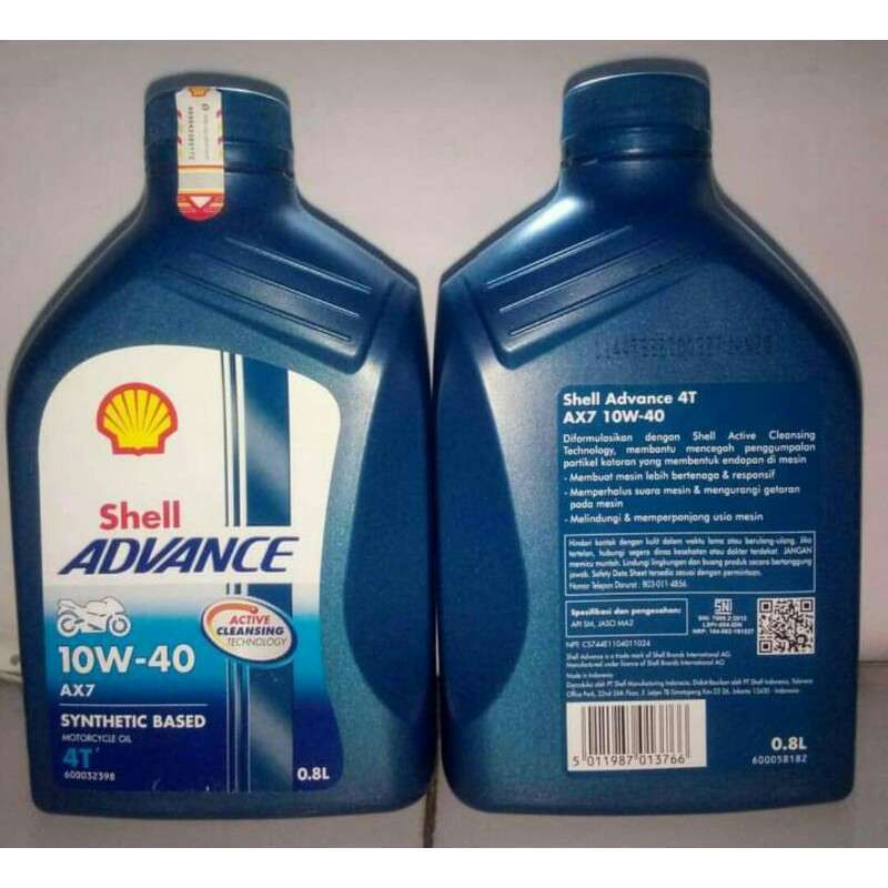 Promo Shell Advance Ax7 800ml Sae 10w-30 Oli Motor Bebek Dan Sport ...