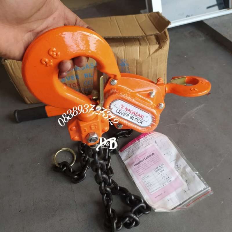 Jual Nagasaki Lever Block 3 Ton x 1.5 Meter Takel Manual Alat Angkut ...