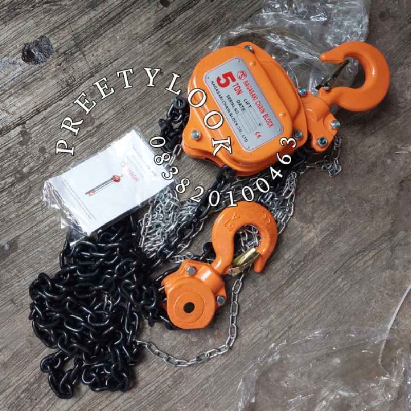 Promo NAGASAKI Chain Block 5 Ton Lift 3 Meter - Takel Hand Manual Hoist ...
