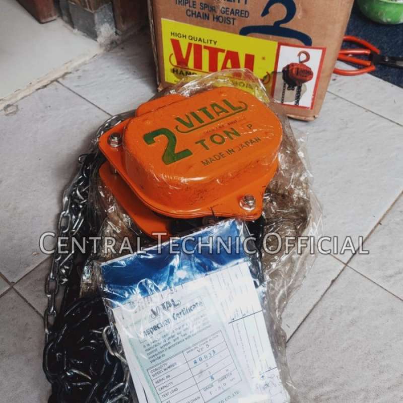 Promo Vital VP5-20 Chain Hoist Japan Chain Block 2 Ton 3 Meter Takel 2 ...