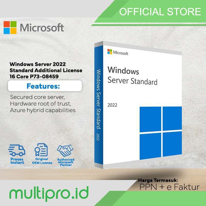 Jual Microsoft Windows Server Std 2022 English P73 08459 Di Seller
