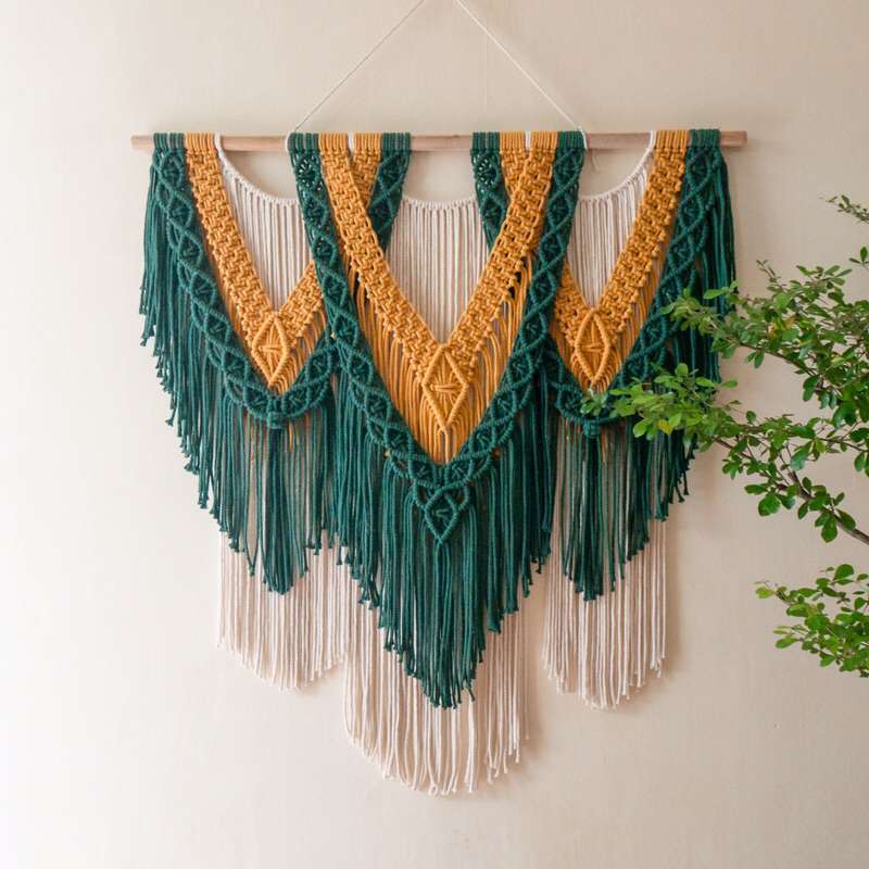 Promo Taritali Macrame Hiasan Dinding Besar 1 meter x 1 meter Dekorasi ...