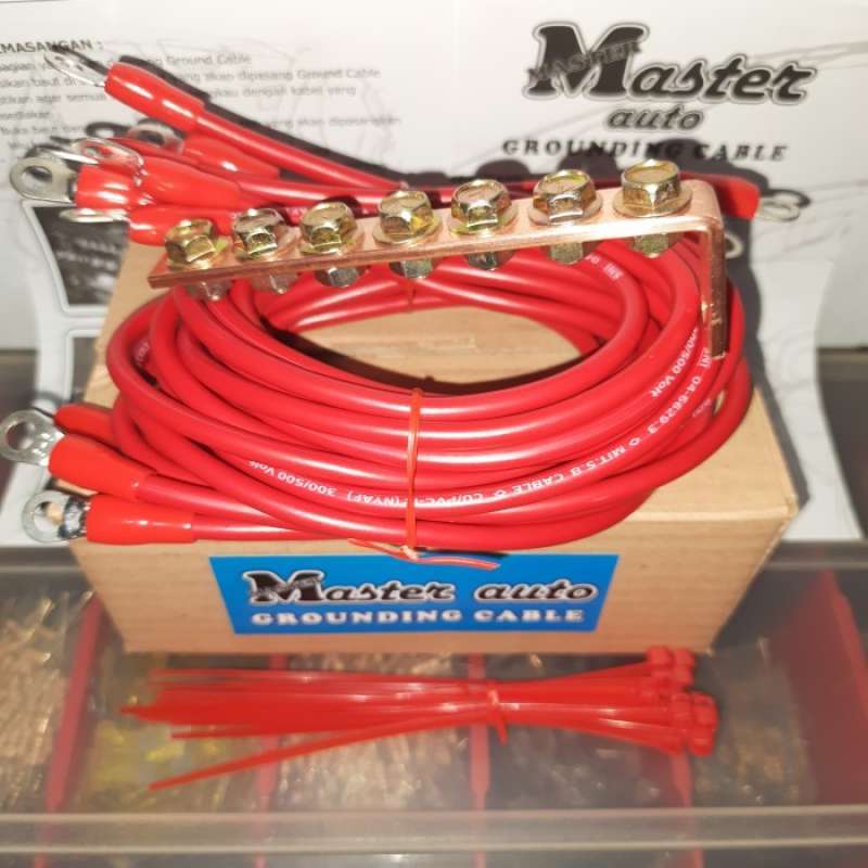 Promo kabel ground mobil 7titik kabel nyaf 6mm master auto - Hitam ...
