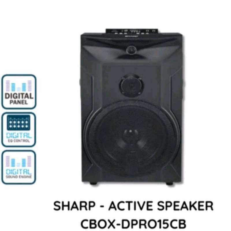 Jual Speaker Aktif Sharp Cbox-dpro15cb | Cboxdpro15cb 15cb 15 Single Di ...