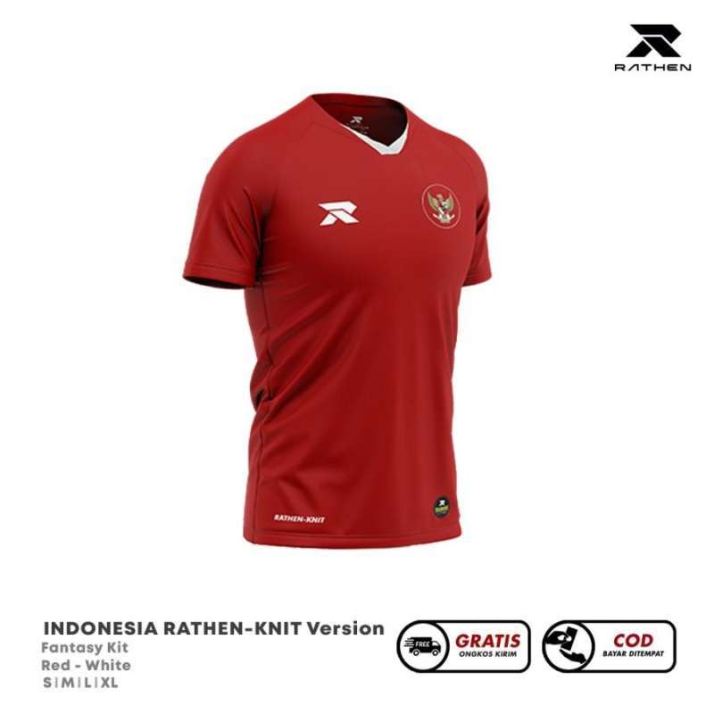 Jual Jersey Timnas Indonesia Merah [rathen-knit Version] - Kaoskaki ...