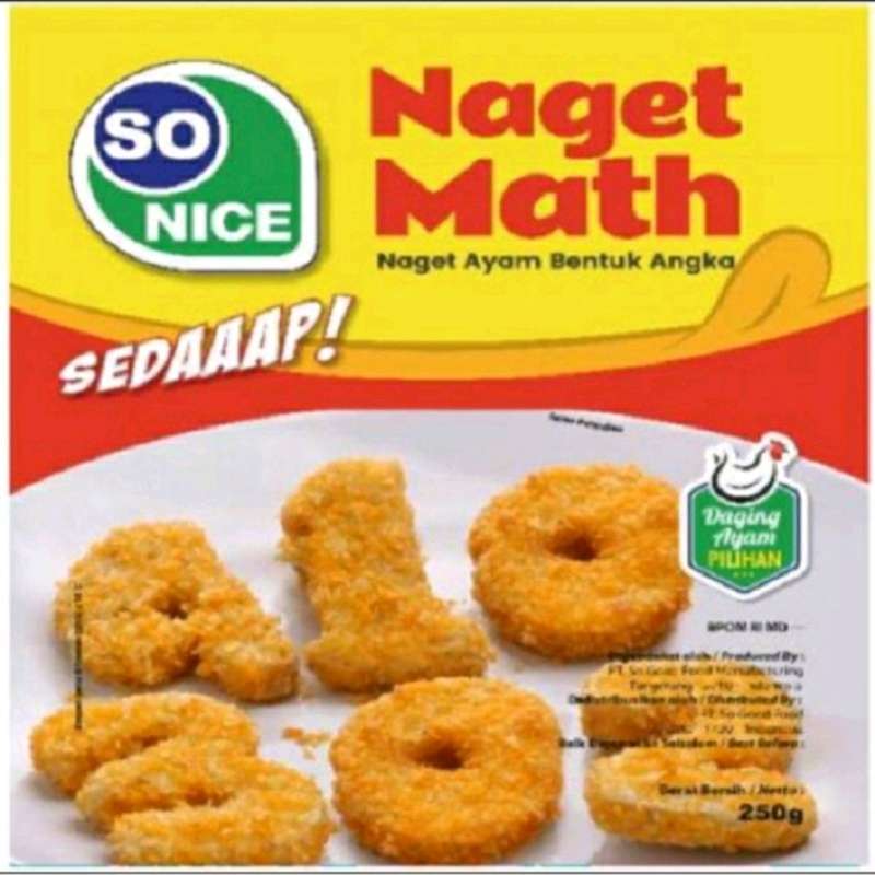 Promo CHICKEN NUGGET MATH SO NICE SEDAAAP 250GR NAGET AYAM BENTUK ANGKA ...