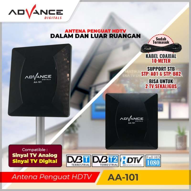 Jual Advance 10m Antena Tv Digital Outdoor Hdtv Analog Uhf Bisa Untuk ...