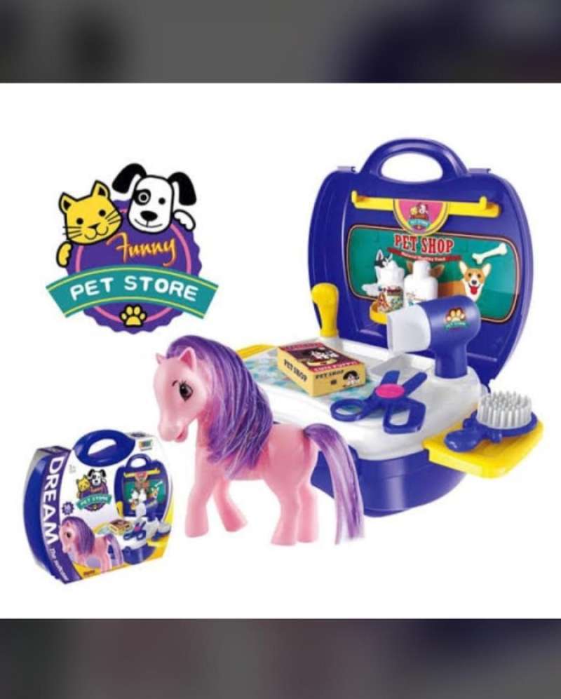 Jual Mainan salon salonan grooming kuda little pony horse pet store ...