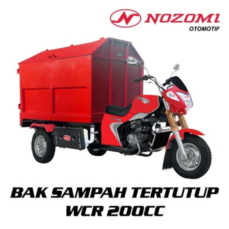 Jual Nozomi Motor Roda Tiga WCBR 200 Bak Sampah Tertutup 1.8M - HITAM ...