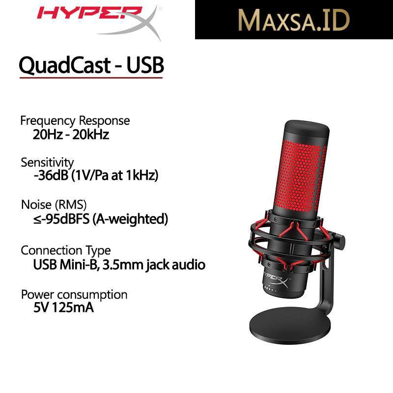 Jual HyperX QuadCast - USB Microphone di Seller Maxsa.ID - Ancol, Kota ...
