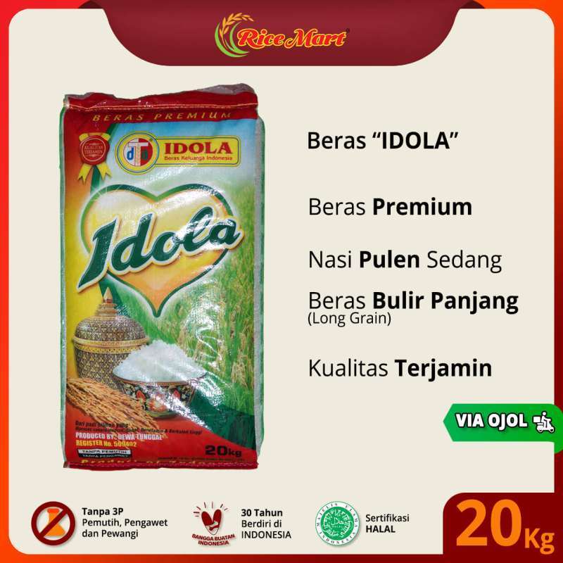 Jual Beras “IDOLA” 20 kg [OJOL] di Seller RiceMart - Rawa Mekar Jaya ...
