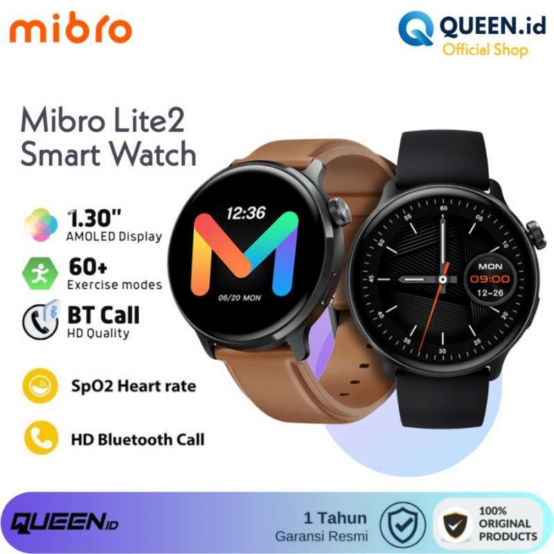 Jual MIBRO Lite2 Smartwatch AMOLED Display SpO2 Bluetooth Call AOD 2ATM ...