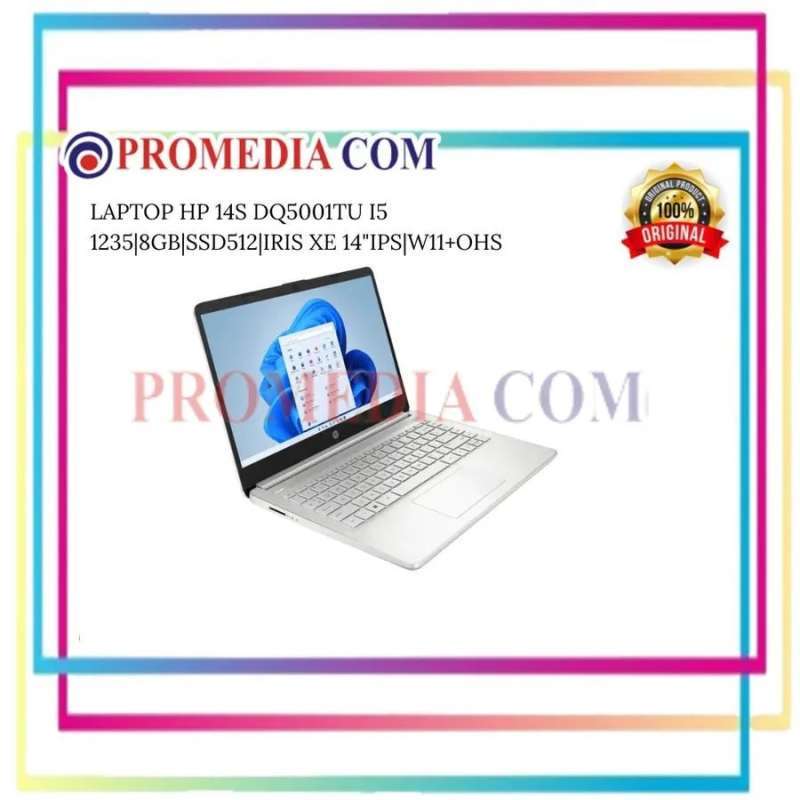Jual LAPTOP HP 14S DQ5001TU I5 1235|8GB|SSD512|IRIS XE 14IPS|W11+OHS di ...