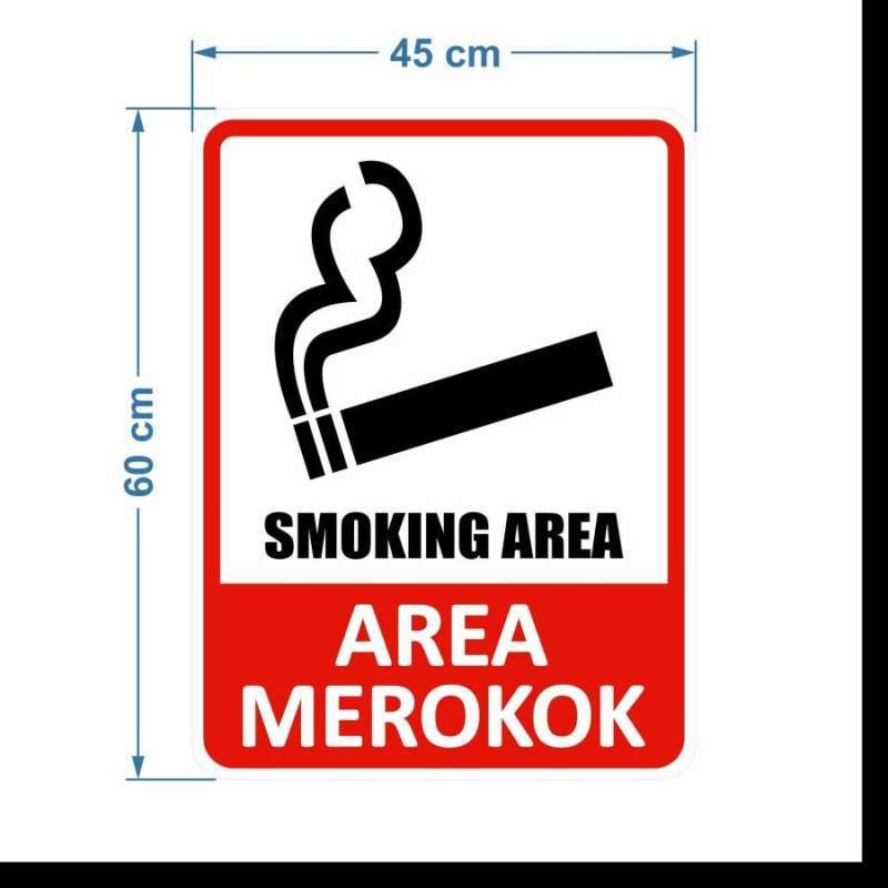 Jual Rambu Plang Area Merokok 45cm X 60cm Plat Alumunium Di Seller ...