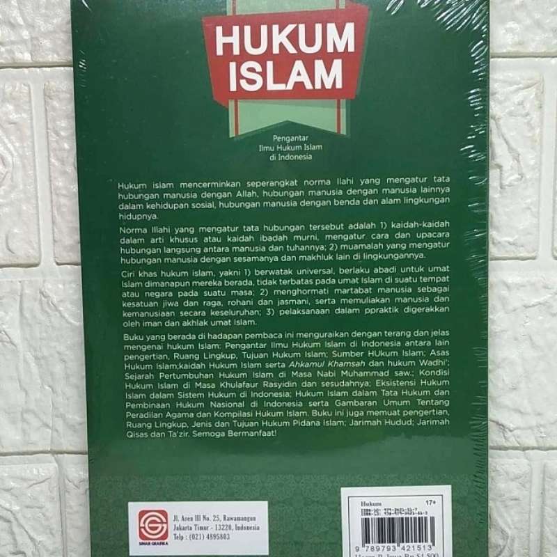 Jual Buku Hukum Islam Pengantar Ilmu Hukum Islam Di Indonesia Zainuddin Ali Di Seller Aj_store ...