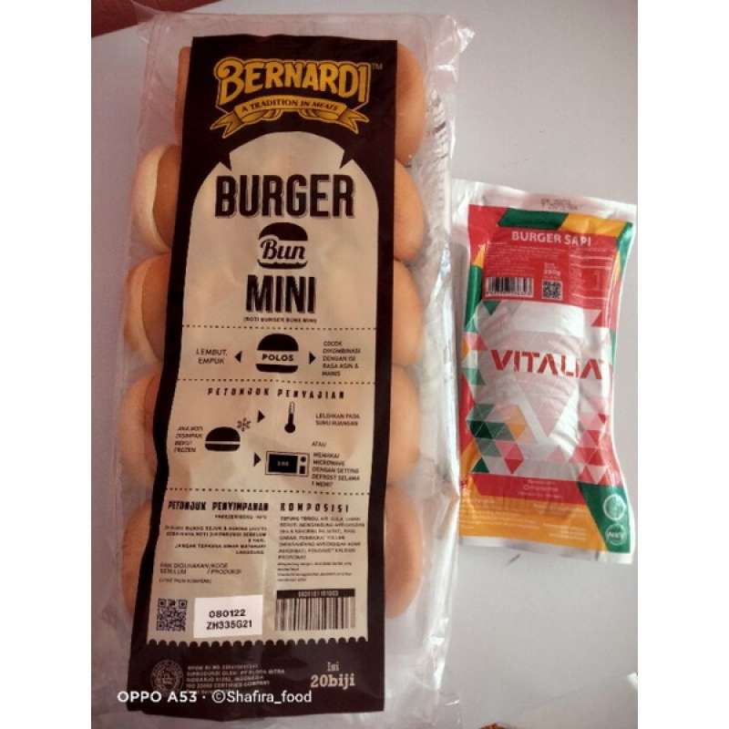 Promo Paket burger mini bernardi isi 20set Diskon 5% di Seller Shafira ...