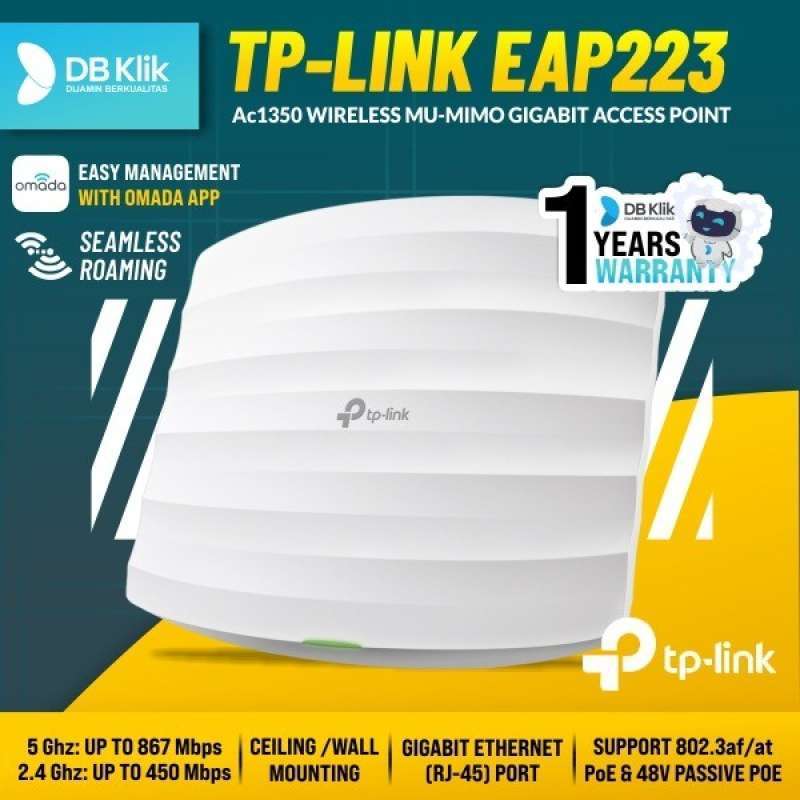Jual Access Point TP-Link EAP223 AC1350 Wireless MU-MIMO Gigabit di Seller DBklik SURABAYA ...