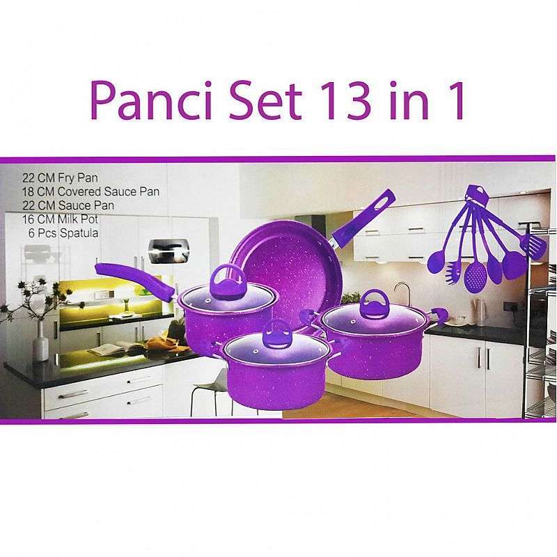 Jual anci Set 13 in 1 Cookware Alat Masak Teflon Panci Spatula Chef ...