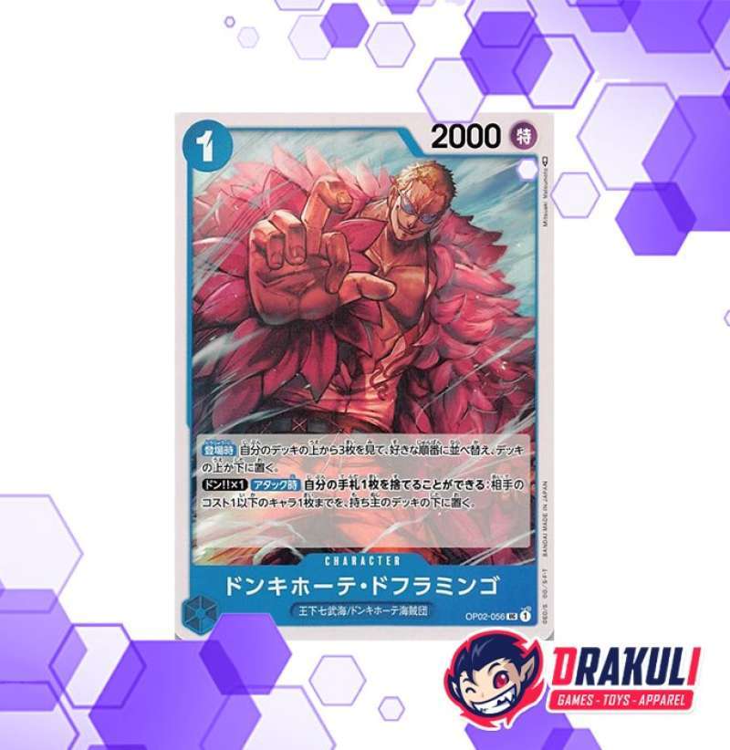 Jual One Piece Card Game - Donquixote Doflamingo OP02-056 UC di Seller Drakuli Games Official ...