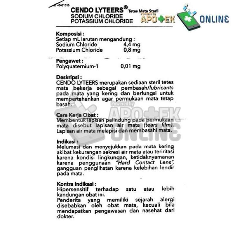 Jual Cendo Lyteers Eye Drops 15 Ml /sodium Cloride/mata Kering/iritasi ...