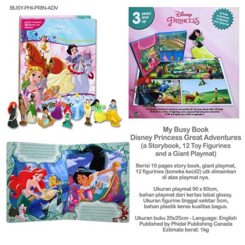 Jual My Busy Book Disney Princess Great Adventures Includes A Storybook ...