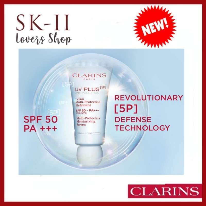 Promo CLARINS UV PLUS SPF 50/PA++++ / SUNBLOCK WAJAH / ANTI POLLUTION ...
