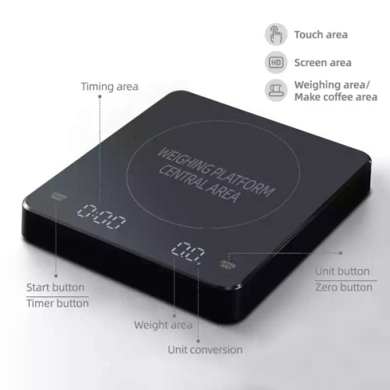 Jual Timbangan Kopi Ck2150 | V60 Drip Coffee Scale Usb Charger Timer Di ...