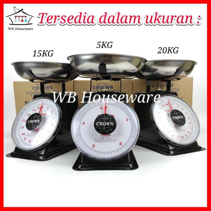 Jual TIMBANGAN JARUM 15KG / TIMBANGAN BUAH/SAYUR CROWN di Seller ...