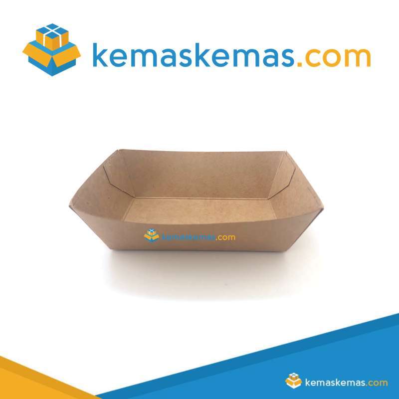 Jual Brown Kraft Paper Tray / Food Grade Tray / Kraft Laminasi Anti ...