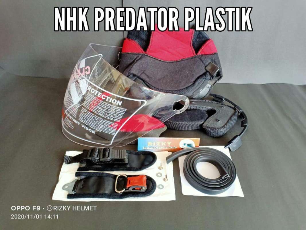 Jual Busa Helm NHK PREDATOR Kancing Plastik + Kaca Helm Clear NHK ...