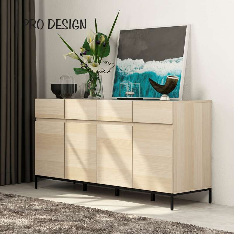 Promo Pro Design Petra Bufet Dengan 4 Pintu 4 Laci - Pro Oak Diskon 29% ...